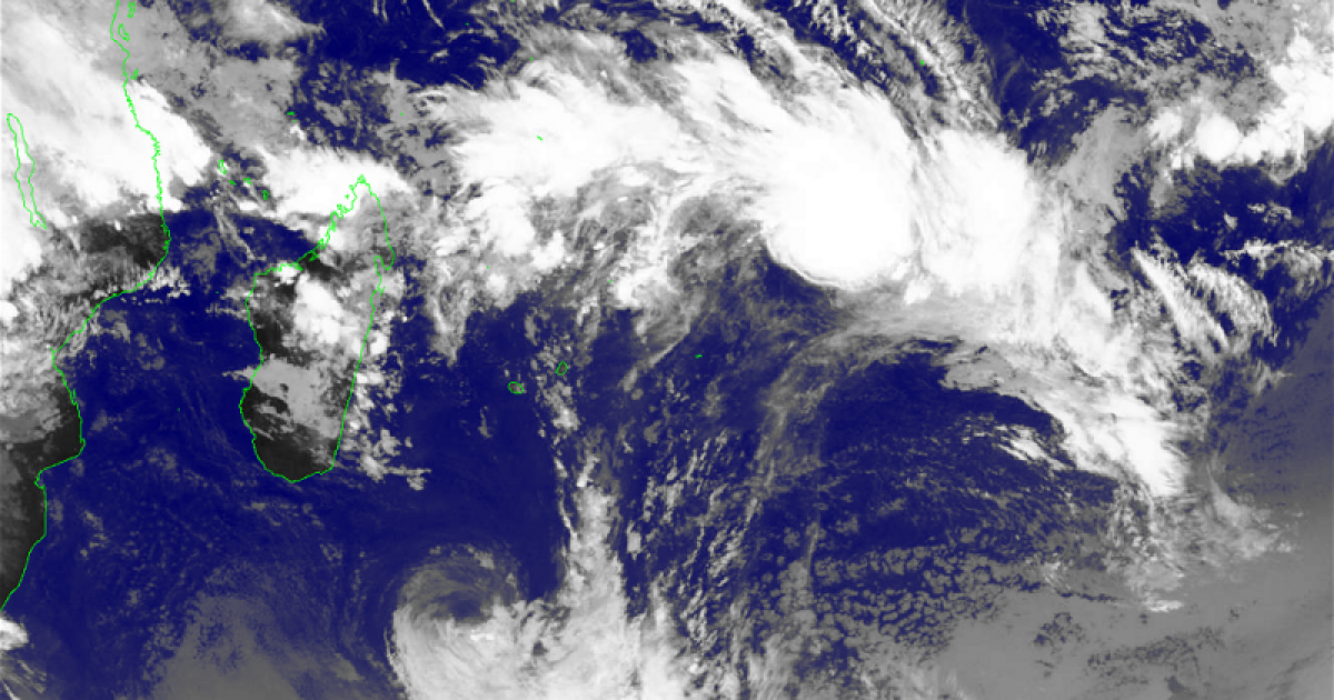 La tempête tropicale Fobane à 1750 km de La Réunion
