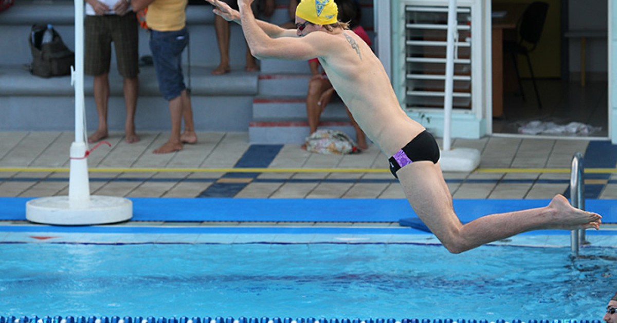 Les nageurs prêts pour le départ