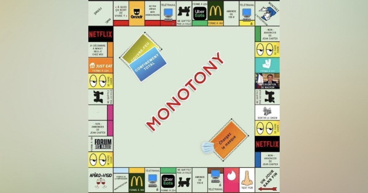 Insolite : un jeu "Monotony" pour s'amuser autour du Covid...