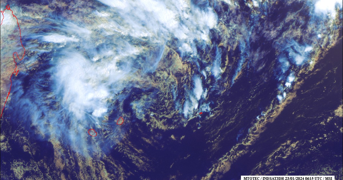 La future tempête Candice est à 360 km de La Réunion