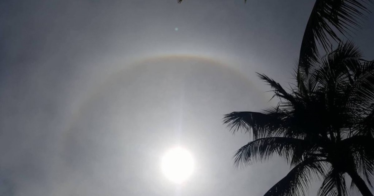 Un halo solaire visible dans le ciel réunionnais
