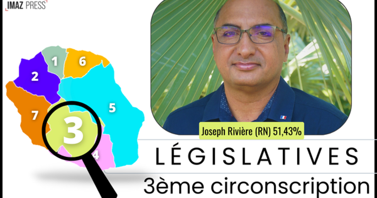3ème circonscription : Joseph Rivière élu avec 51,43 des suffrages exprimés
