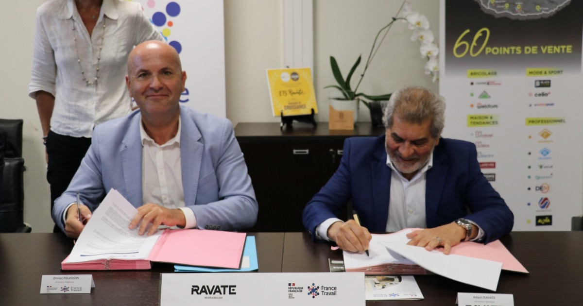 Signature d'une convention de partenariat entre France Travail et le groupe Ravate